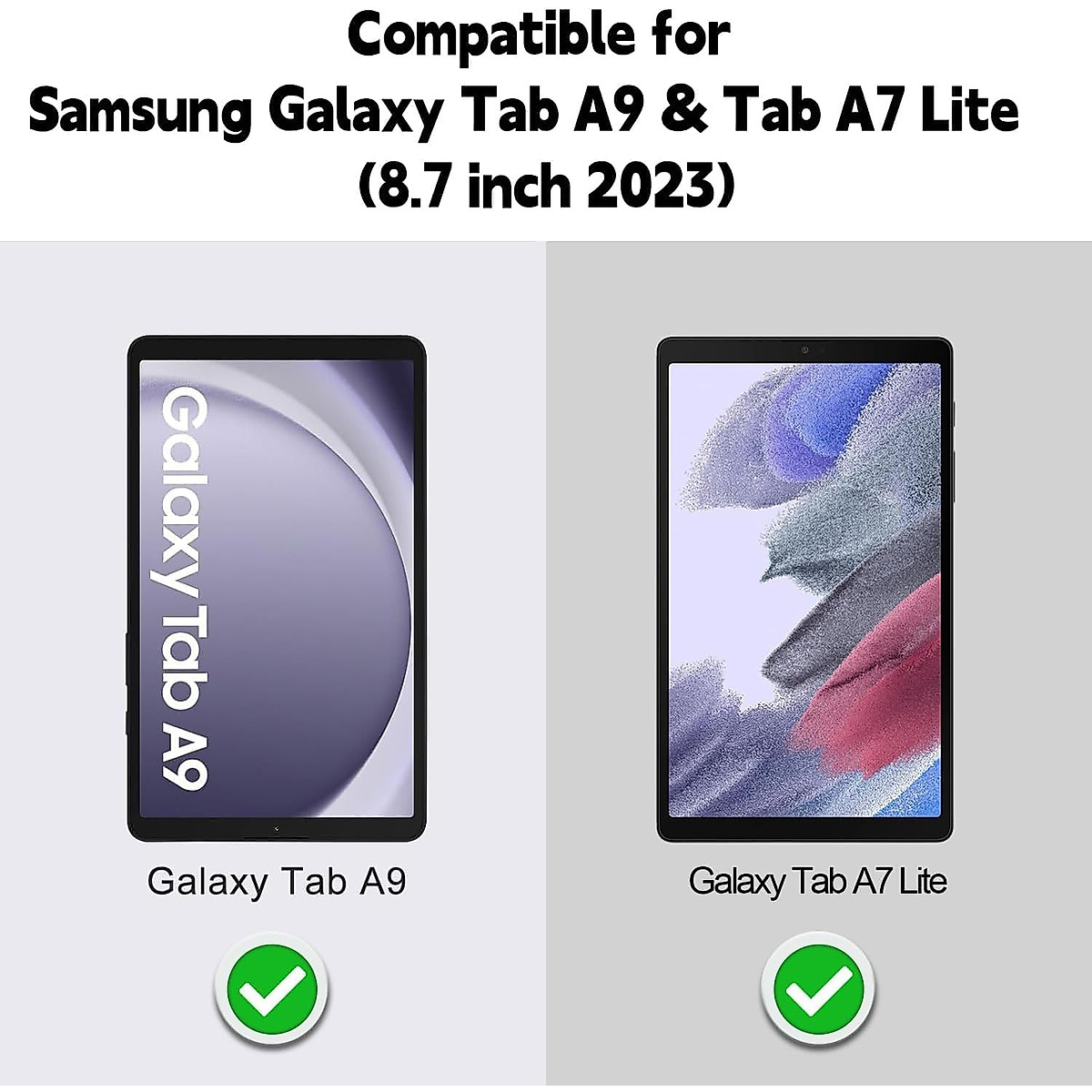 BMOUO Kids Case for Samsung Galaxy Tab A9 8.7 Inch 2023 (SM-X110/X115/X117) & Galaxy Tab A7 Lite 2021 - with Screen Protector, Shockproof Lightweight Samsung Galaxy Tab A9 Case/A7 Lite Case, Blue