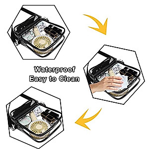 Grezea Clear Bag Stadium Approved, Crossbody Bags, Small Transparent Purse for Women See Through Handbag with Adjustable Strap for Concerts Sports Events, Fans, Game, Festivals…