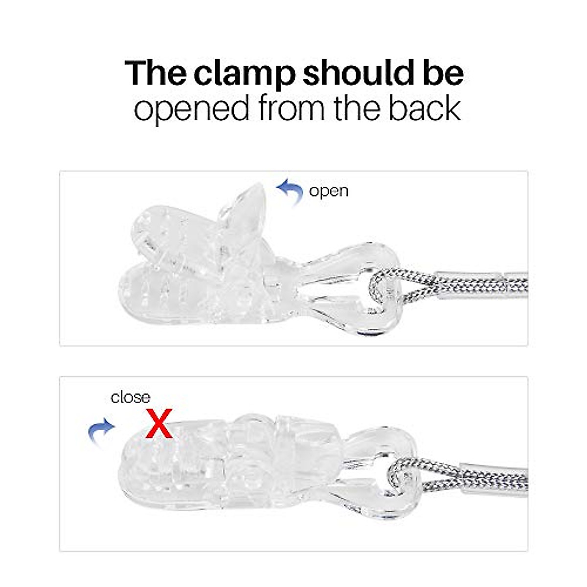 Hearing Aids Clip for Adults Seniors - Portable Hang Rope Anti-lost Rope Security Clip Fixation Cord Protection Rope for Hearing Amplifiers