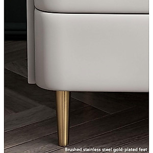 Bedside Table Mid-Century Modern Nightstand Faux Leather Bedside Table W/Marble Pattern Sintered Stone Top Side Table Wood 3 Drawer Bedroom Cabinet Chest of Drawers (Color : Black, Size : 50X40X69cm