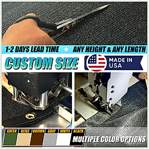 ColourTree 5' x 50' Grey Fence Privacy Screen Windscreen Cover Fabric Shade Tarp Netting Mesh Cloth - Commercial Grade 170 GSM - Cable Zip Ties Included - We Make Custom Size