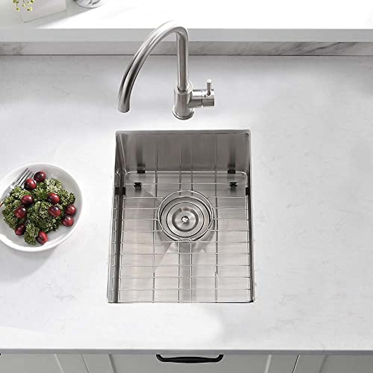 Bar Sink Undermount 12x16 Stainless Steel-Wesliv 12 Inch Undermount Stainless Steel Bar Sink Small Wet Bar Sink 16 Gauge Stainless Steel Single Bowl Bar Sink with Bottom Grid