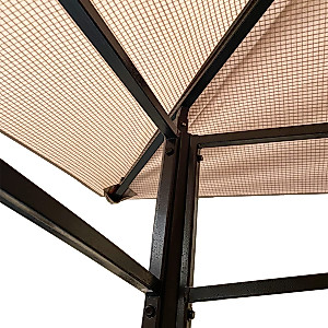 Garden Winds Replacement Canopy Top Cover Compatible with ABCCANOPY & MasterCanopy 10x10 Gazebo - Riplock 350