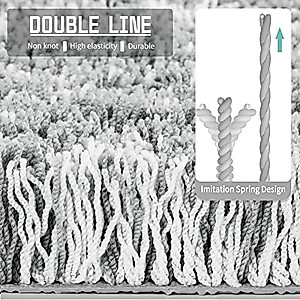 Yimobra Fluffy Plush Bath Rug, Super Shaggy Soft Comfortable Non Slip, Water Absorbent Microfiber Bath Mat, Dries Quickly, Machine Washable Thick Bathroom Floor Rugs for Shower, 32"x 20", Light Gray