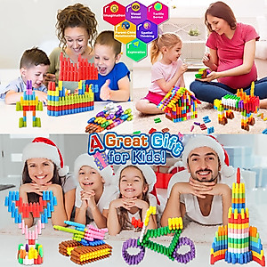 Salanheo Kids 140pcs Set Building Blocks Construction Toy - Learning STEM Toys Educational Kit Child - 10 Colors Building Toys for Kids Ages 3+