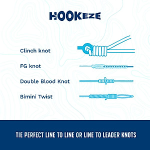 HOOK-EZE Fly Fishing Accessories - Fishing Knot Tying Tool for Tying Fishing Line to Hooks - Fishing Gear and Equipment, Gadget to Tie Knots Quick and Easy - Fishing Gifts for Men - Orange