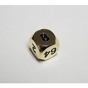 quEmpire Gaming Metal Backgammon Doubling Cube Dice/Gold Color / 16mm