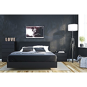 Nexera Platform Bed, Black, Queen