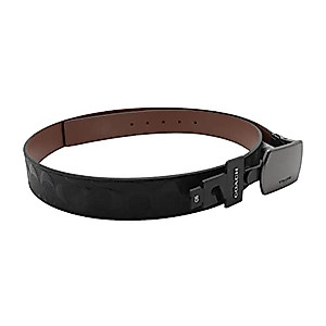 Coach Men's Plaque Buckle Cut-To-Size Reversible Belt, 38mm