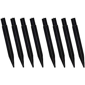 EVOSUMMER 8 PCS X 8.25" Plastic Ground Spikes,Solar Torch Lights Replacement ABS Plastic Ground Spikes Stake for Christmas Pathway Markers (8 PCS Plastic Spikes)