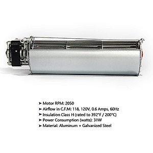 Hongso GFK4, FK12, FK24, FK4 Replacement Fireplace Blower Fan Unit for EM3030LH-85, Heatilator NDV4236I, Monessen, Vermont Castings, Majestic, Lopi, Rotom R7-RB12