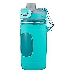 Bubba Flo Kids Water Bottle with Leak-Proof Lid, 16oz Dishwasher Safe Water Bottle for Kids, Impact and Stain-Resistant, Aqua Waters