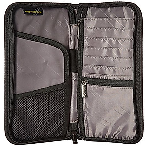 Samsonite RFID Zip Close Travel Wallet, Black, One Size