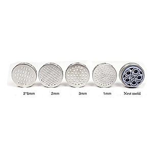 Newcreativetop Stainless Steel Manual Noodles Press Machine Pasta Maker with 5 Noodle Mould