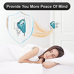 Portable Door Lock, Hotel Door Locks for Travelers Metal, Prevent Unauthorized Entry, Apartment Essentials, Home Security, Traveling Essentials, Blue