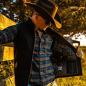 Venado Concealed Carry Vest for Men - Built-in Left and Right Handed Holster (Black, X-Large)