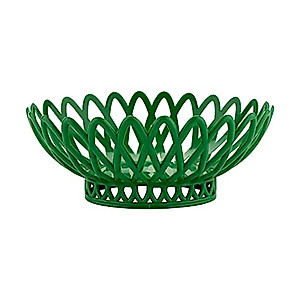 G.E.T. OB-940-FG Restaurant Style Oval Serving / Bread Basket, 10" x 8.25", Rainforest Green (Pack of 12)