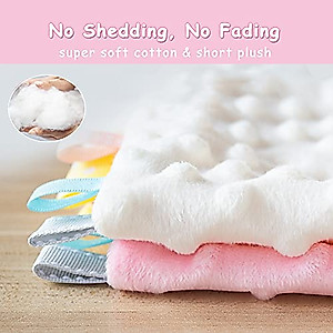 Upalupa Bunny Lovey Blanket and Minky Dot Fabric Tags Security Blanket, Pink