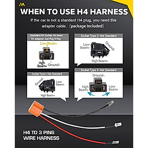 MAYELLO 4Pcs 4x6 LED Headlights DOT 60W Hi/Lo Sealed Beam Headlights Compatible with Peterbilt 379 Kenworth T800 T600 Freightinger Ford Probe Chevy Oldsmobile Cutlass H4651 H4652 H4656 H4666 H6545