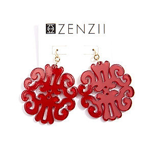ZENZII Uptown Swirl Earring (White)