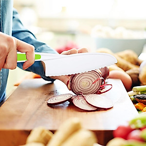 Yuanwovv 13Pcs Montessori Kitchen Tools for Toddlers，Safe Knives Cooking Set, Kids Knives for Real Cooking Toddler Knife Set，with Plastic Toddler Safe Knives Crinkle Cutter Kids Cutting Board.