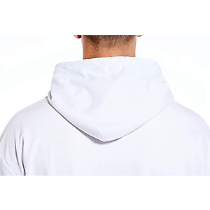 GURUNVANI Contrast Color Pullover Hoodie Mens Patchwork Hoodies Men White
