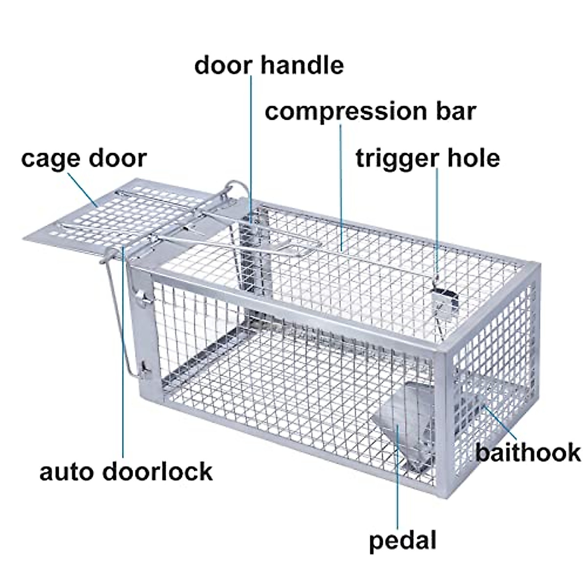 Mouse Trap,Humane Mouse Mice Trap Cage,Indoor Rat Trap,Live Pest,Squirrels, Chipmunks, Rats,Mouse Catching and Release Cage