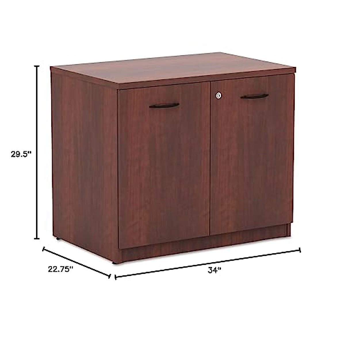 Alera ALEVA613622MC Valencia Series 34-1/8 in. x 22-7/8 in. x 29-1/2 in. Storage Cabinet - Medium Cherry