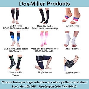 Doc Miller Ankle Brace for Women and Men, 1 Pair Ankle Compression Sleeve with Adjustable Elastic Support Straps for Plantar Fasciitis Relief Sprained Foot and Achilles Tendonitis