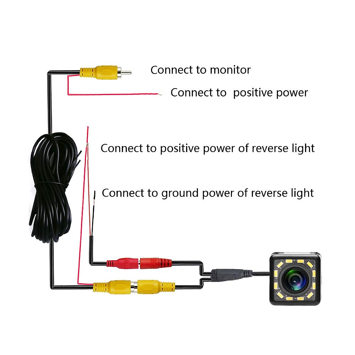 aSATAH 12 LED Car Rear View Camera for Buick Enclave/Chevy Chevrolet Traverse/GMC Acadia/Saturn Outlook & Waterproof and Shockproof Reversing Backup Camera (12 LED)