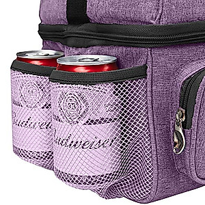 Dual Compartment lunch bag with Shoulder Strap Leakproof Insulated Cooler Bag Tote with Lunchbox Belt for Men Women Adults Work