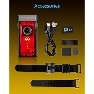 SYNAGY Rear Bike Light Camera Combo, 1080P Full HD, 32GB Memory Card Included, Built-in Rechargeable Battery, Rear Cycling Camera with Tail Light