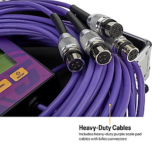 1 Weigh Electronic Race Car Scale System: 6,000 LB Capacity, Corner Weight, Cross Weight & LR Bite, 15x15 Inch Pads, LCD Display, Portable Case, Racing Computer Wheel Scale