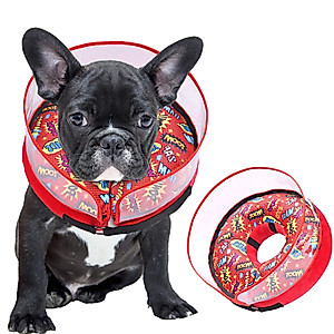 Soft Inflatable Dog Cone for Small, Medium and Large Dogs, Cone for Dogs Alternative After Surgery to Stop Licking and Chewing, Dog Donut Cone with Extended Anti Licking Baffle