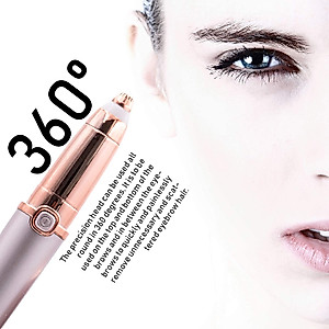 Sopalmy Women's Rechargeable Eyebrow Trimmer & Facial Hair Remover, 2-1 Hair Remover, Electric Eyebrow Shaver with Light