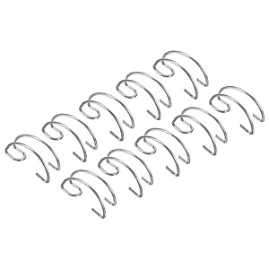 PATIKIL 1.6x0.9 Cage Door Hook, 10Pcs Stainless Steel Durable Double Wire Latch Hook for Locking and Fixing Rabbit Pig Poultry Cage, Silver