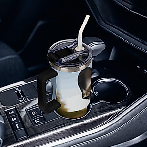 40 Oz Personalized Tumbler with Handle And Straw Puppy Dog Boston Terrier Stainless Steel Insulated Tumblers Reusable Car Thermal Cup Travel Coffee Mug for Women Men