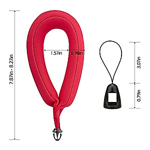 Luxebell Waterproof Camera Float, Universal Foam Floating Wrist Strap for GoPro Hero 11 10 9 8 7 6 5, Nikon, Olympus, Canon, Keys, Sunglasses and Phones Orange & Red