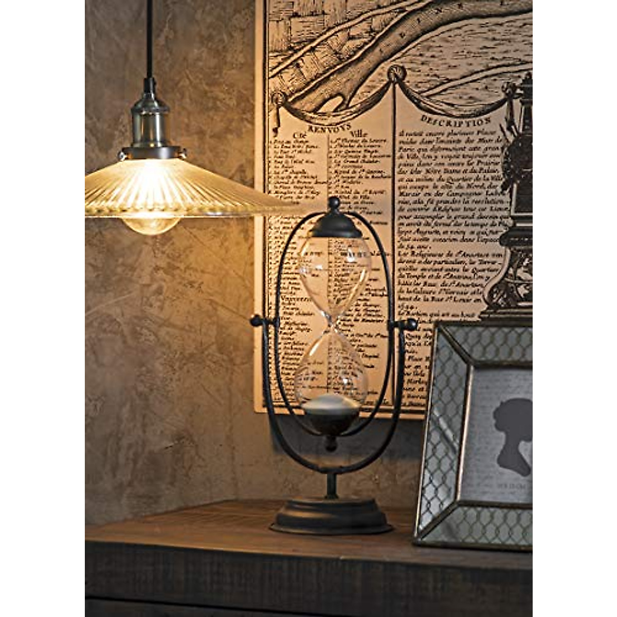 Decorative Metal & Glass Thirty Minute Hourglass