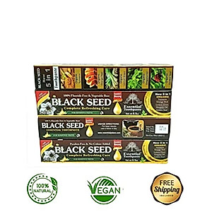 Organic Black Seed Essential Toothpaste 5 in 1 100% Fluoride Free & Vegetable Base for Seneitive Teeth.