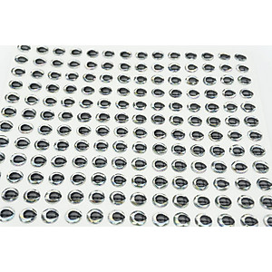 HTHYLURE Fishing Lure Eye 3D Tear Drop Pupil Lure Eye Holographic Lure Eyes Making Fly Tying Fake Fish Eyes DIY Lifelike Realistic Artificial Holographic Fake Eyes Silver 6MM-310PCS