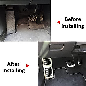 DRAXEZ Stainless Steel Car Pedals Fuel Brake Pedal Rest Foot Pedal Cover，for Audi A3 8V Sportback Cabrio Limousine S3 RS3 Auto Parts