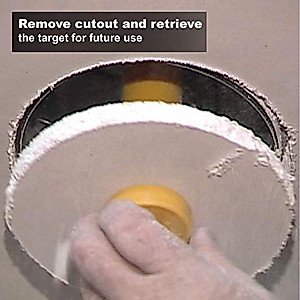 Calculated Industries 8110 Center Mark Drywall Recessed Lighting Cutout Magnetic Locator Tool for Non-LED Cans, Yellow