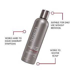 Scruples Clearet Anti Dandruff Shampoo - Professional Deodorizing Shampoo to Soothe Dry & Itchy Scalp From Flaking - Scalp Treatment + Cleanser (8.5 oz)