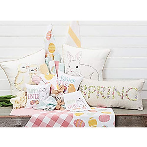 C&F Home Spring Ribbon Art Pillow 12 x 24 Green