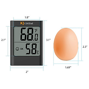 Humidity Gauge, 2 Pack Indoor Thermometer for Home Digital Hygrometer Room Thermometer and Humidity Gauge with Temperature Humidity Monitor AAA Battery Powered(Color: Black and White)