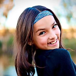 FROG SAC 6 Tie Dye Headbands for Girls, Adjustable No Slip Hair Bands for Kids, Stretch Elastic Sport Headband Hair Accessories for Teens, Cute Athletic Head Band Pack for Women