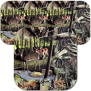 Havercamp Next Camo 7" Deer Plates (24 pack)! 24 Hunting Camo Square Dessert Plates. Great for Hunter Themed Party, Camouflage Motif, Birthdays, Graduations, Outdoor Family Picnic.