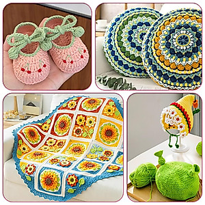 2 Pcs 100g Cotton Acrylic Yarn for Crocheting,Soft and Fluffy Crochet Yarn for Knitting and Crafts，4 ply Warm Yarn for DIY Slippers Cushions Dolls Bags Blankets Ornaments and Trinkets（Aqua Green）