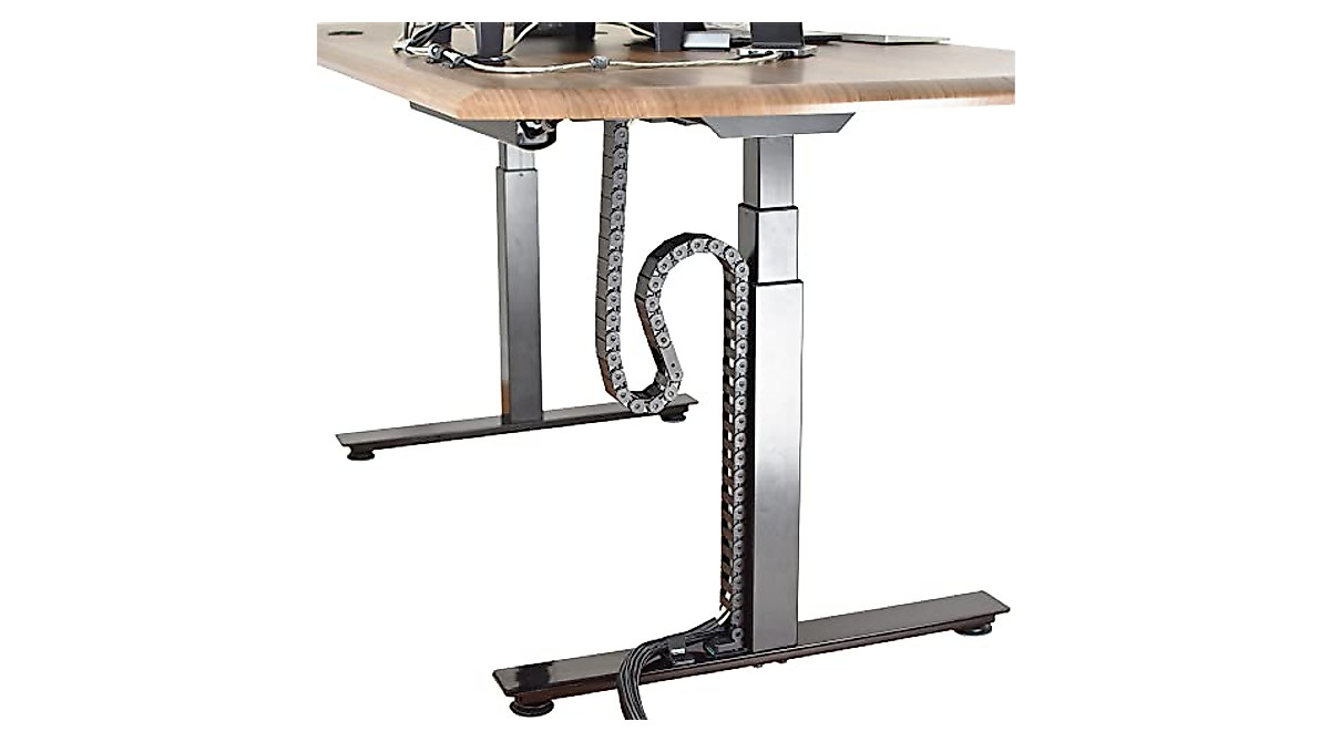 PivyCord-V Flex Chain Raceway for Sit-Stand Desks | Cable Management